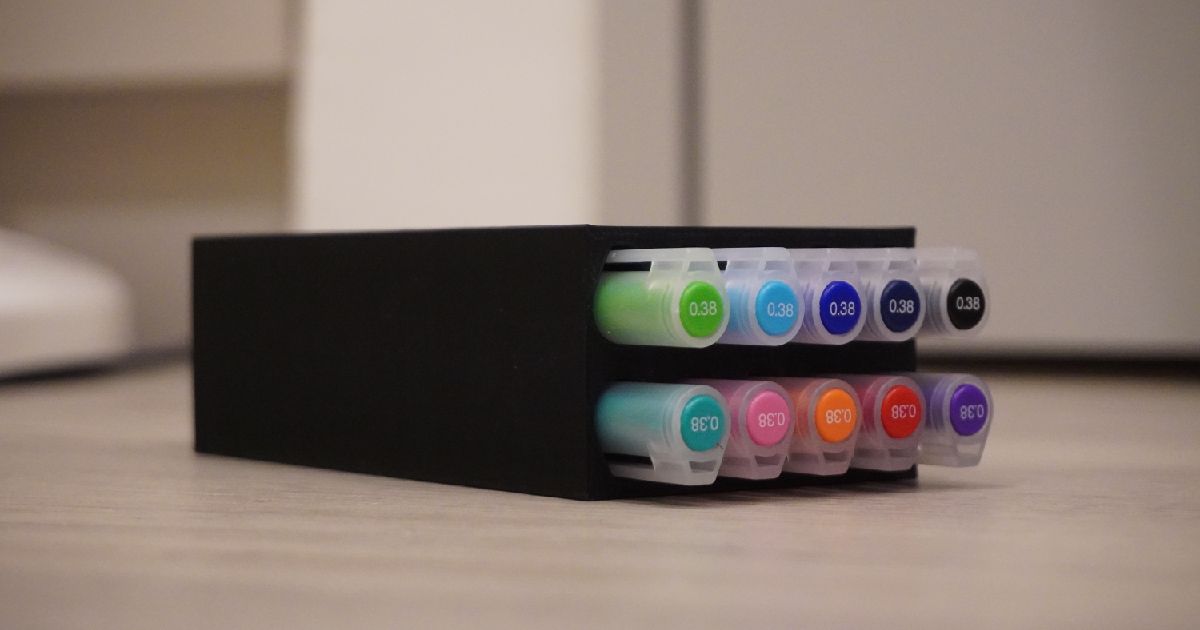 MUJI Ballpoint Pen 10 Color Set holder by foolofu | Download free STL ...