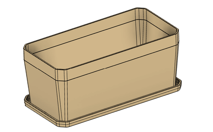 Square Plant Pot by AugustBackhaus | Download free STL model ...