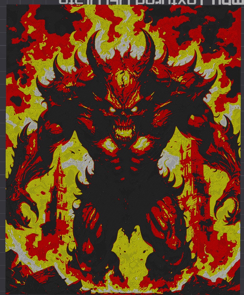 Demon from Hells HueForge and AMS 4 Colors by Botaz | Download free STL ...