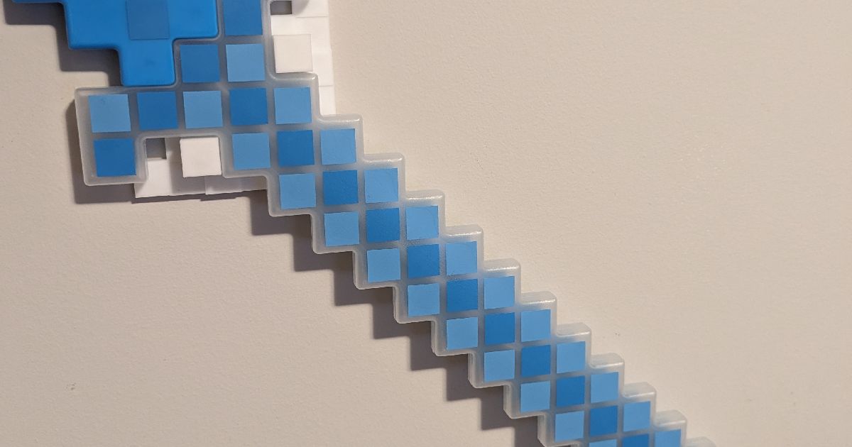 Minecraft Sword Wall Mount by Trilby | Download free STL model ...