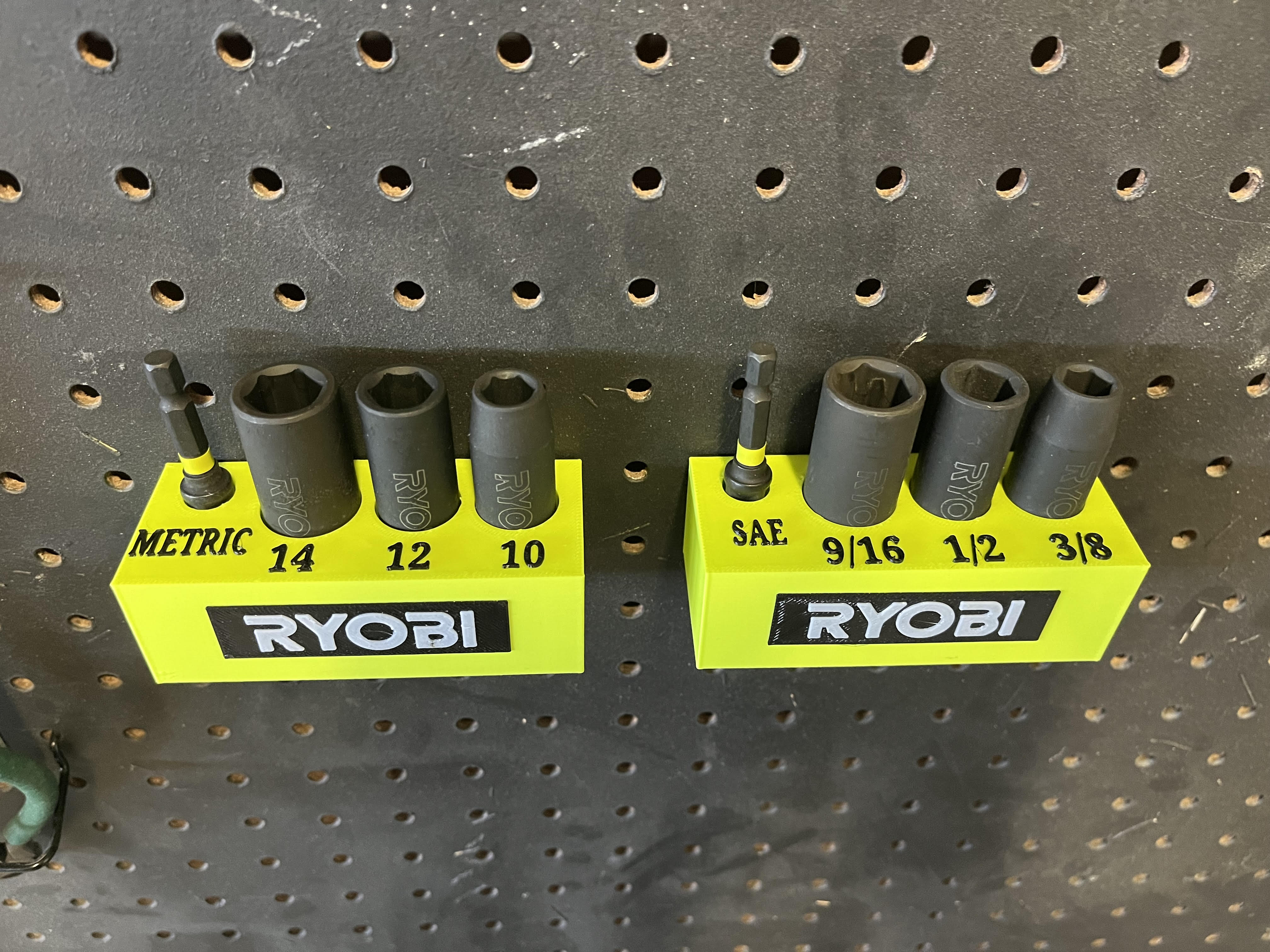 Ryobi SAE 3/8in. Socket Set Pegboard Mount by CrematedEmpanada ...