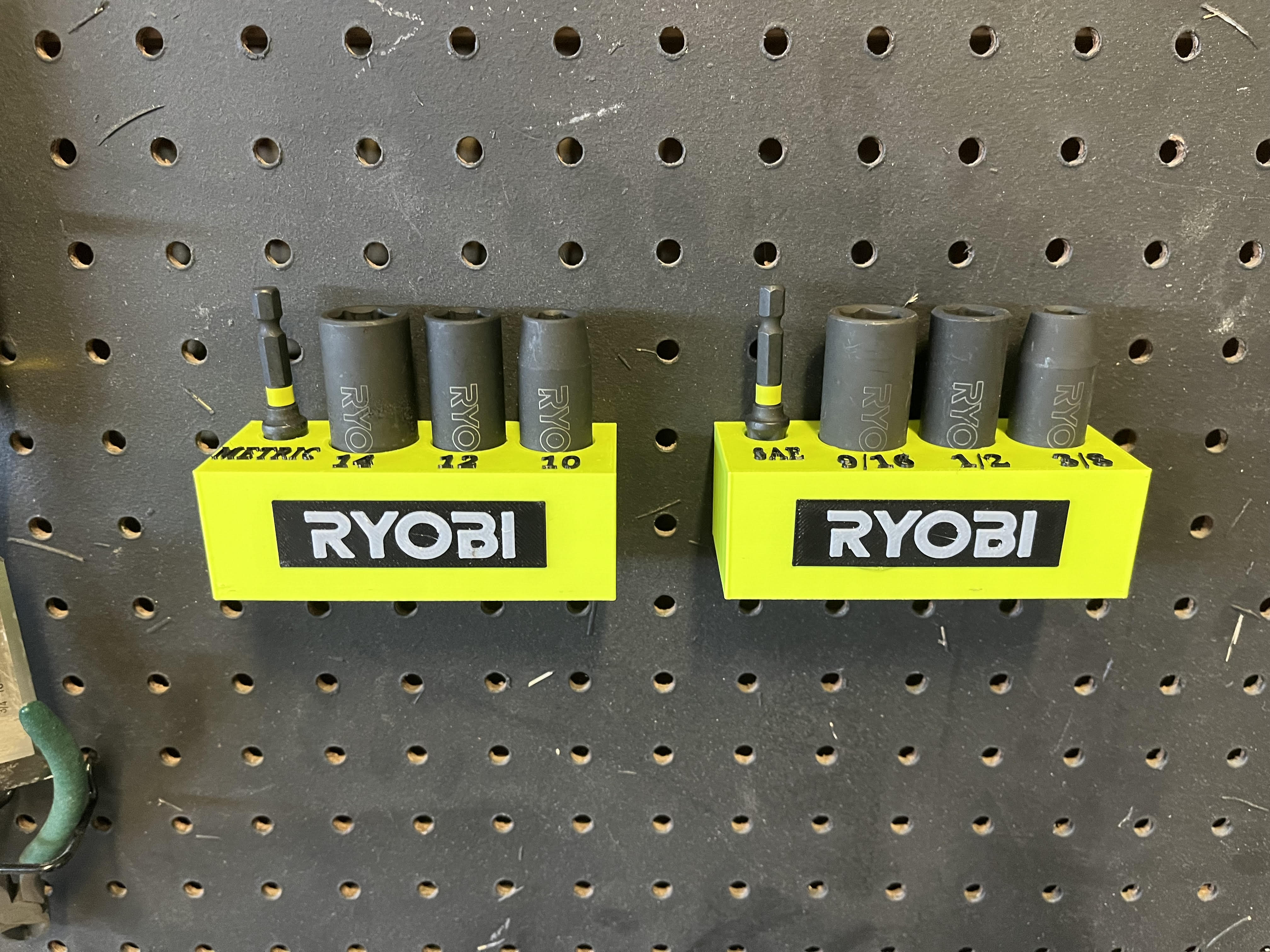 Ryobi SAE 3/8in. Socket Set Pegboard Mount by CrematedEmpanada ...