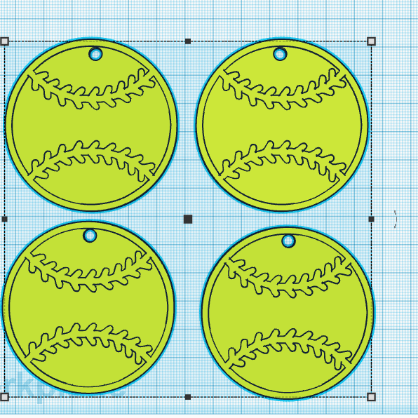 softball keychain by brooke93 | Download free STL model | Printables.com