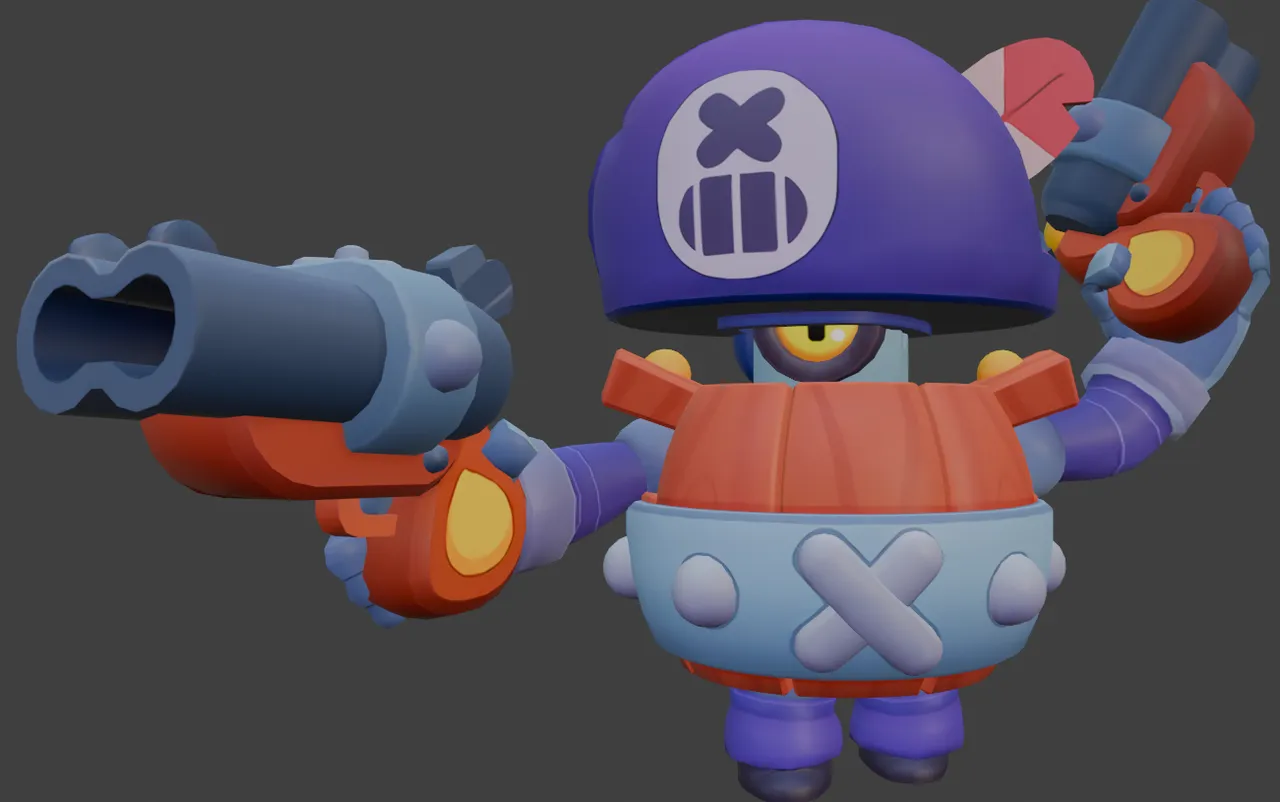 Darryl - Brawl Stars by GoatGamez | Download free STL model ...