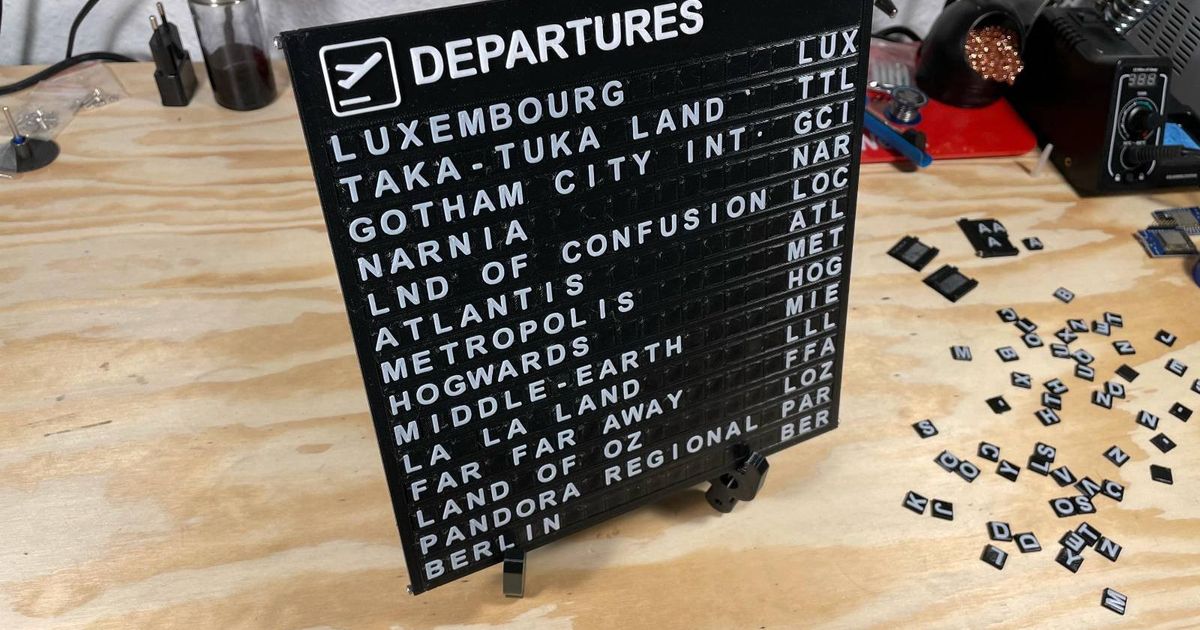 Airport Departures Sign by Olivier.berlin | Download free STL model ...
