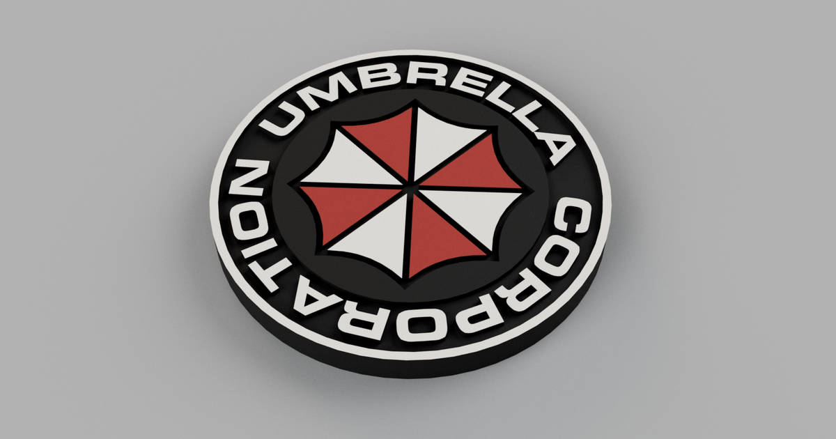 Umbrella Corp. logo pin or coin by Nicolás del Valle | Download free ...