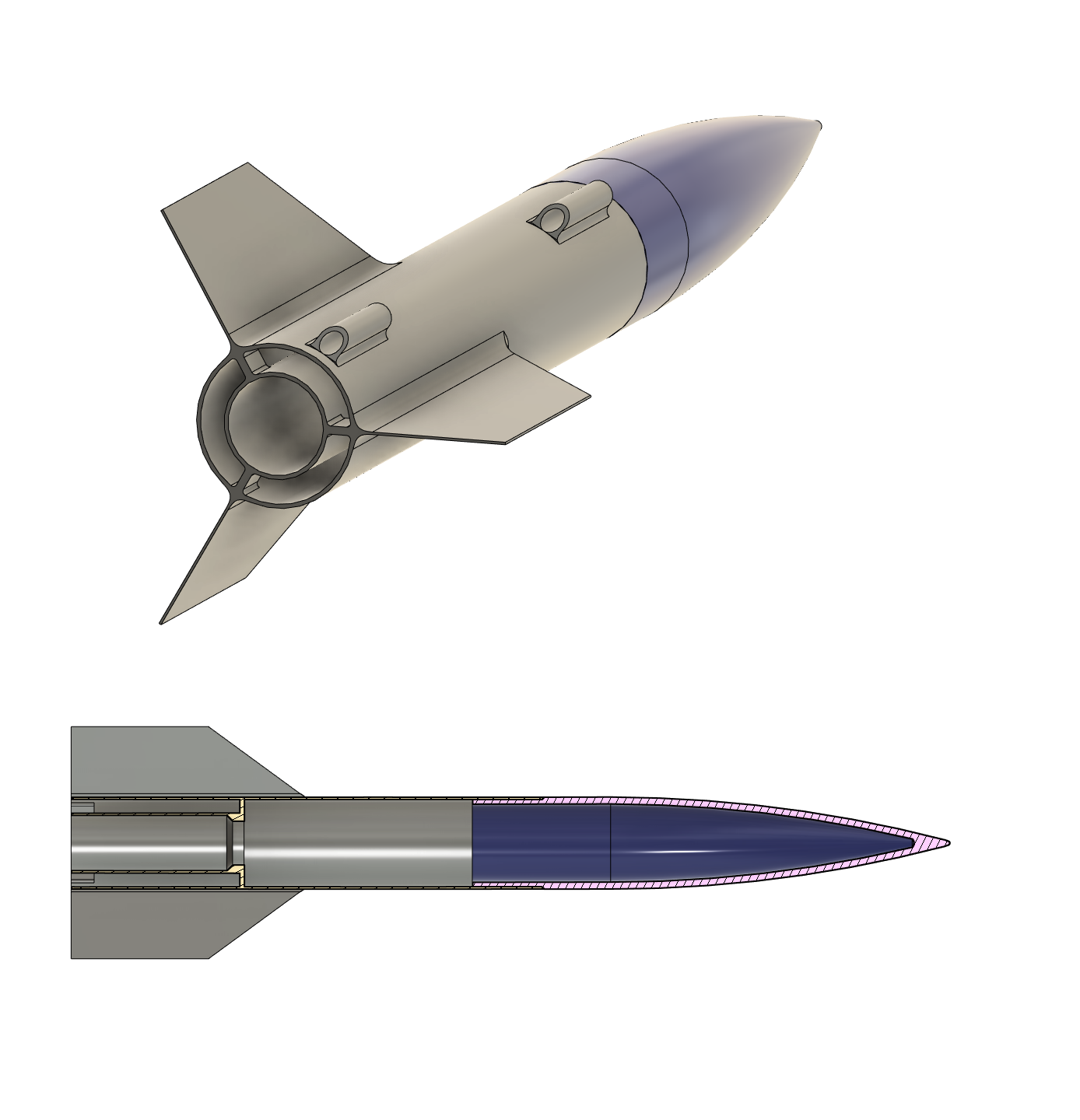 24mm Motor Rocket by MClark | Download free STL model | Printables.com