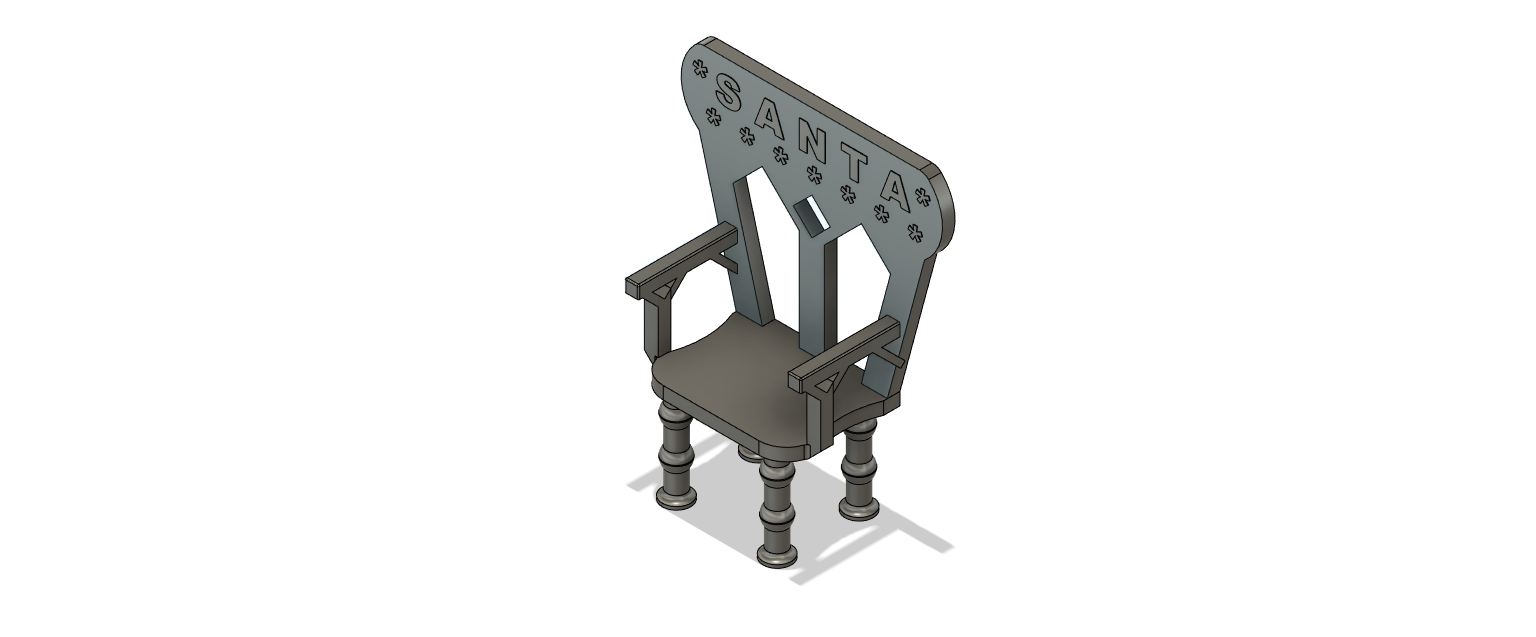 Santa's Chair by Wall Eye Solutions | Download free STL model ...
