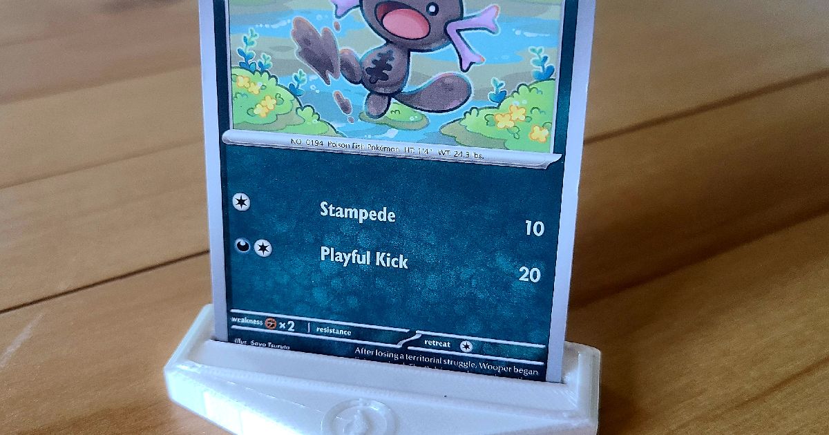Pokemon Card Stand by maker_rachael | Download free STL model ...