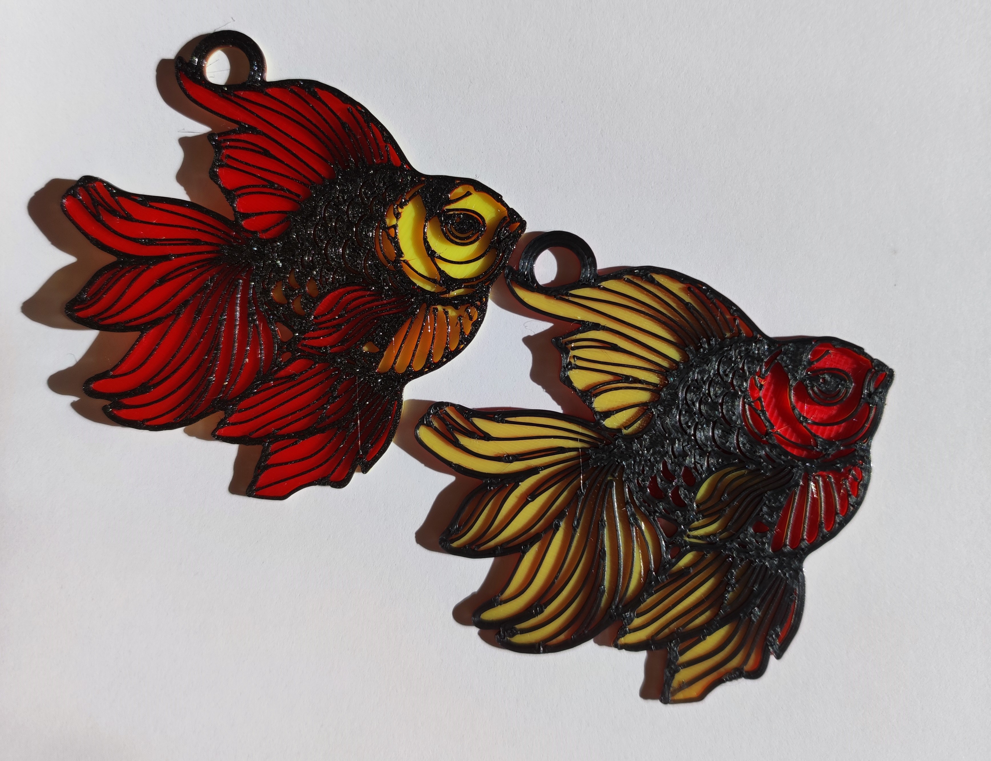 Keychain: Fish (three colours) by Nina Máčová | Download free STL model ...