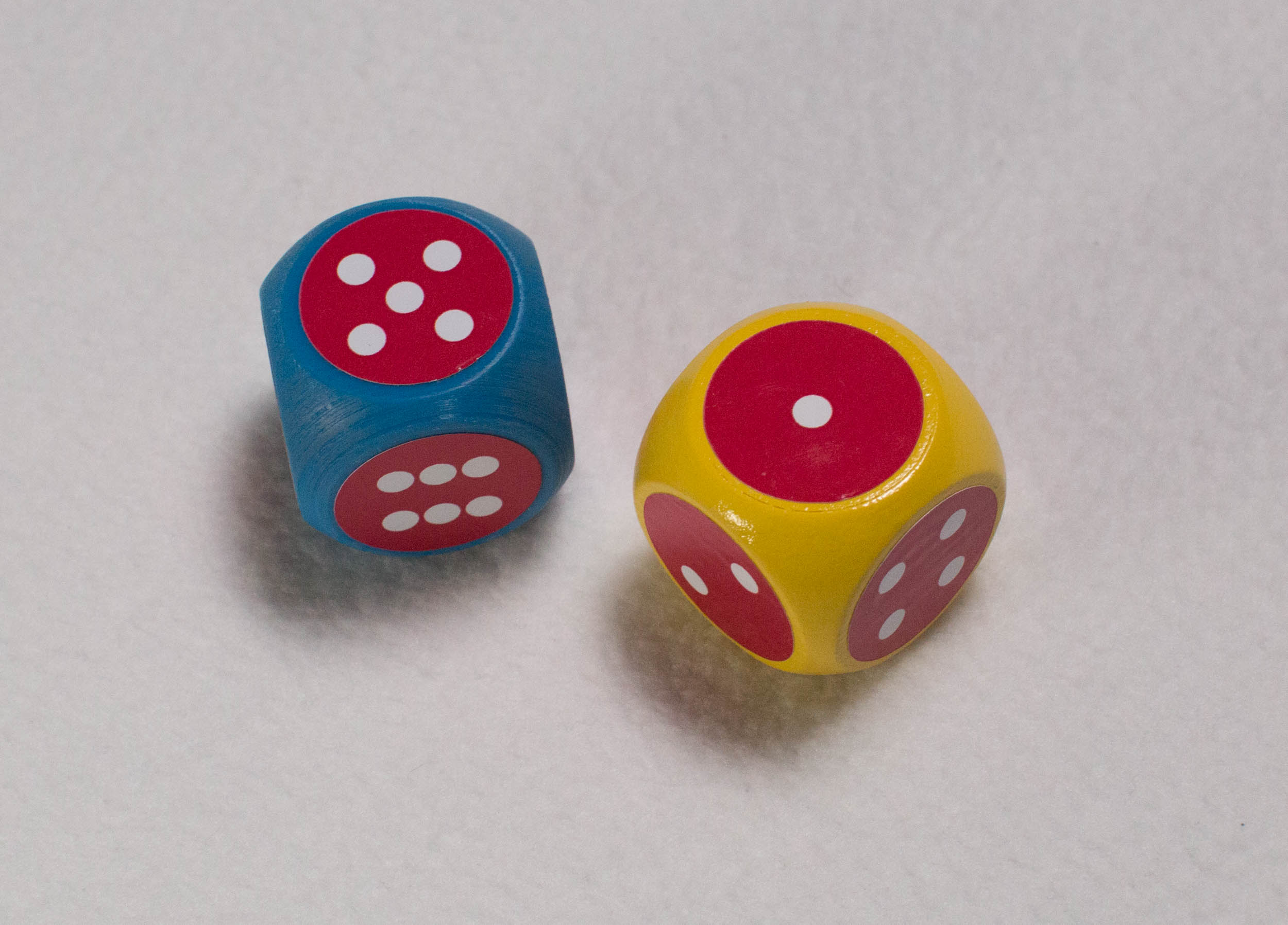 DICE - loaded and unloaded (for teaching statistics) by MakerPaul ...
