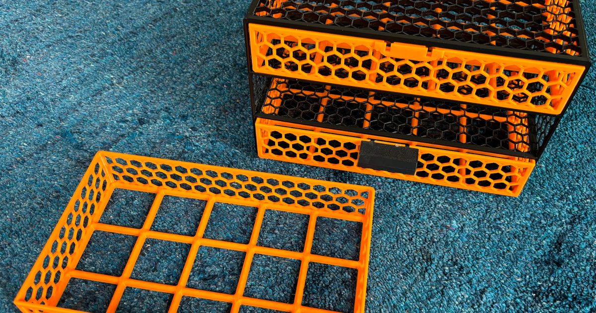 Gridfinity Modular Drawer System and Case with honeycomb walls by daniel.g68 | Download free STL ...