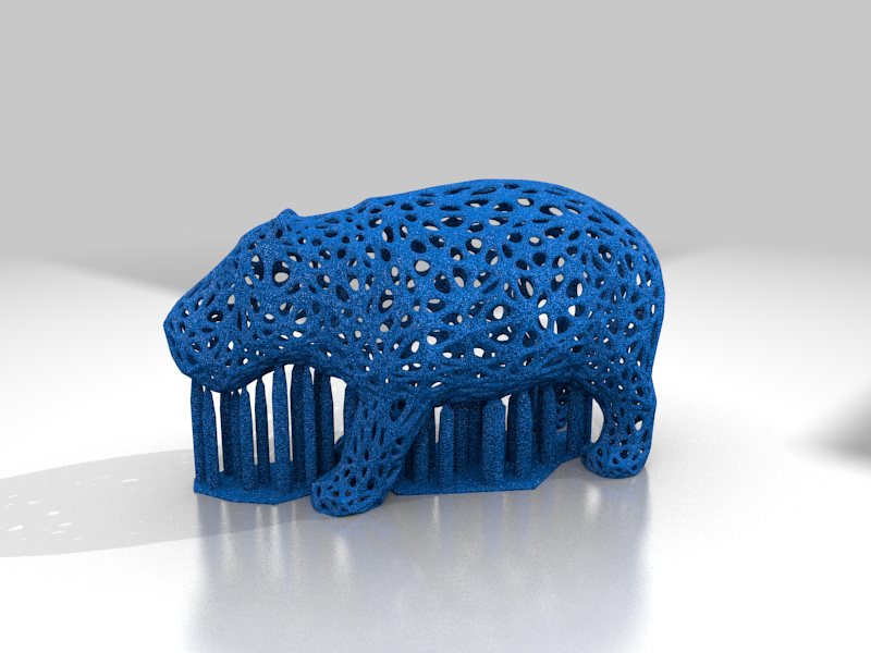 Hippo Mesh And Low Poly Figure by magann | Download free STL model ...