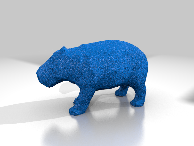 Hippo Mesh And Low Poly Figure by magann | Download free STL model ...