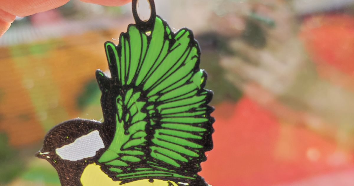 Keychain: Little bird (four colours) - version 1 by Nina Máčová ...