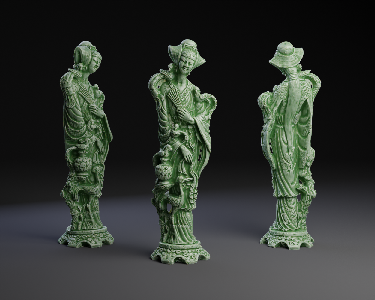 Vintage Asian Female Statue by Peter Farell | Printables Store