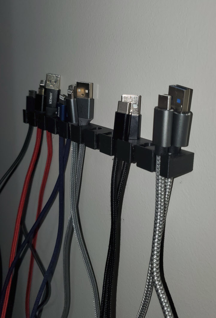 USB cable holder / wall mount by Rob Latour | Download free STL model ...