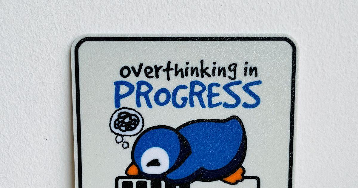 Penguin Overthinking Sign/Coaster by mbaggerc | Download free STL model ...