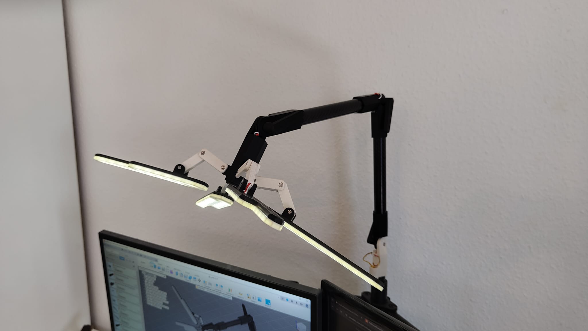 Futuristic Desk LED Strip Lamp by ProfessorHunter | Download free STL ...