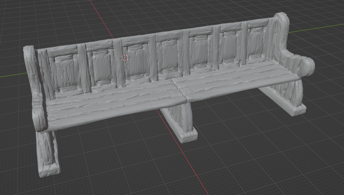 Church Pew with wood texture by Eggnog | Download free STL model ...