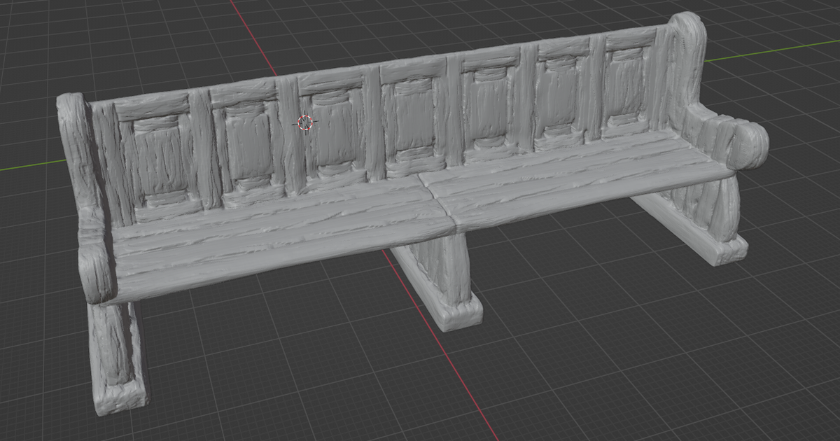Church Pew with wood texture by Eggnog | Download free STL model ...