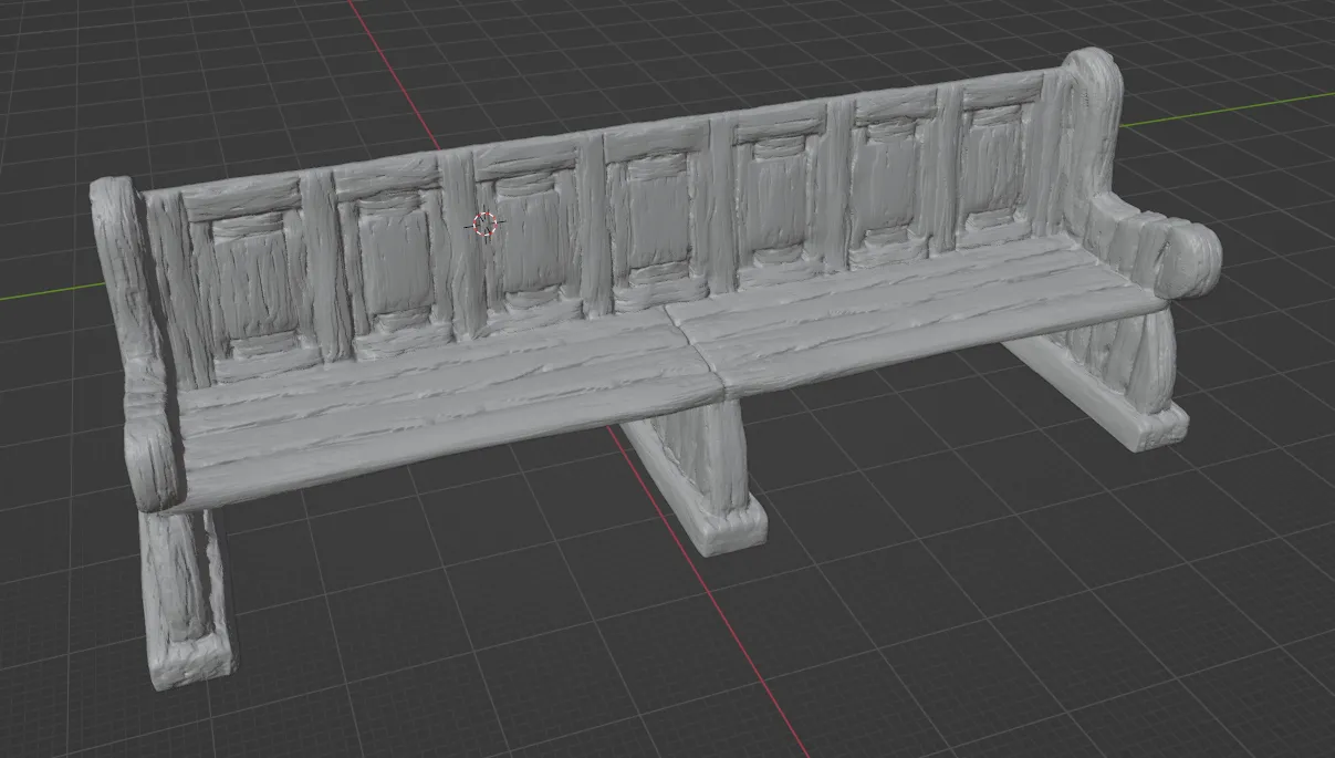 Church Pew with wood texture by Eggnog | Download free STL model ...