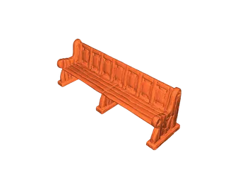 Church Pew with wood texture by Eggnog | Download free STL model ...