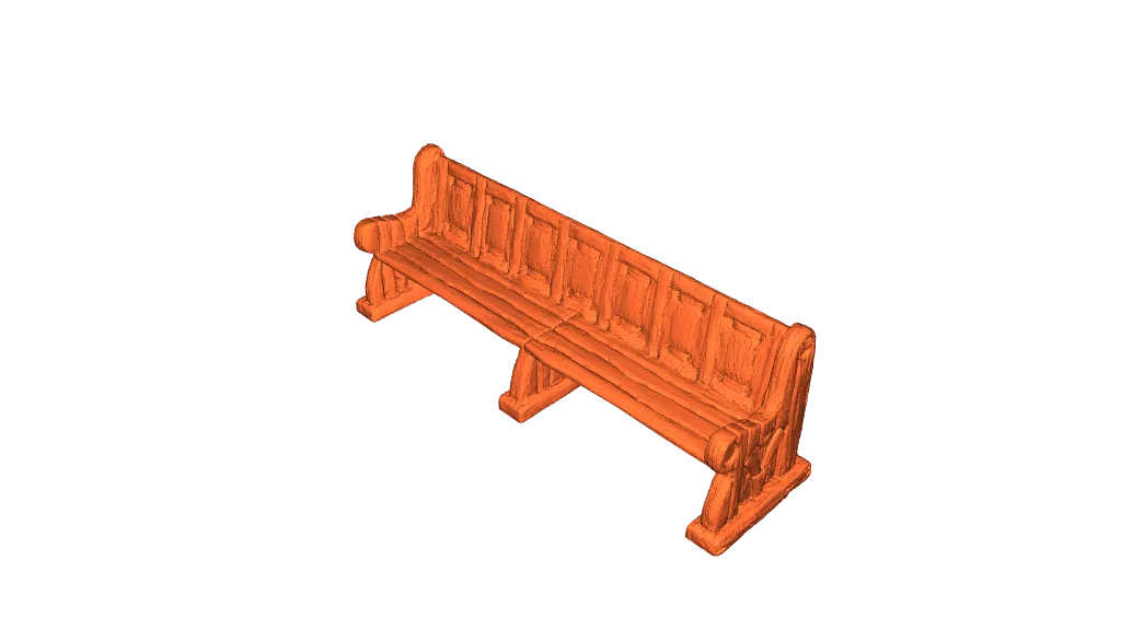 Church Pew with wood texture by Eggnog | Download free STL model ...