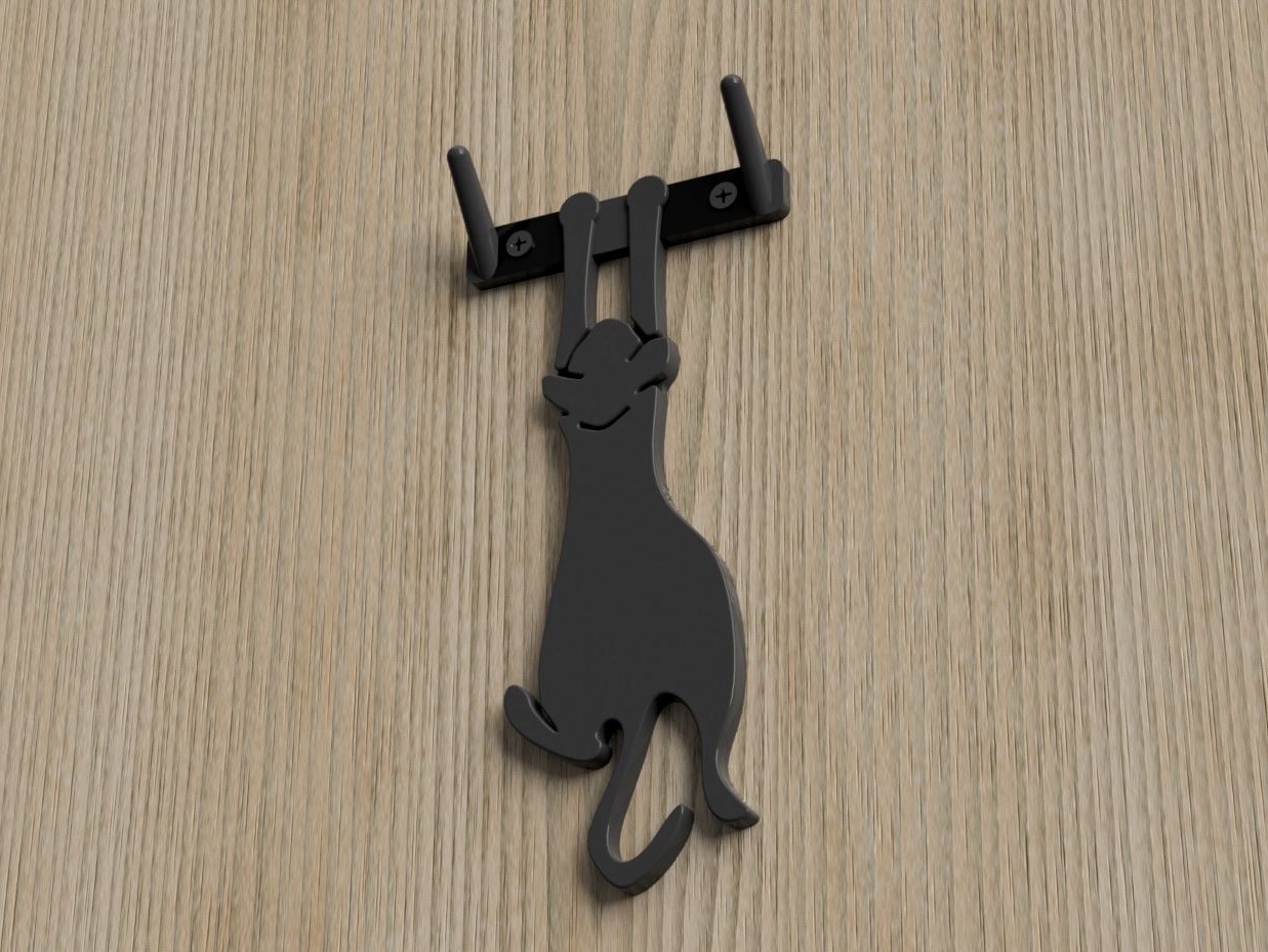Cat keyholder by ep.shapes | Download free STL model | Printables.com