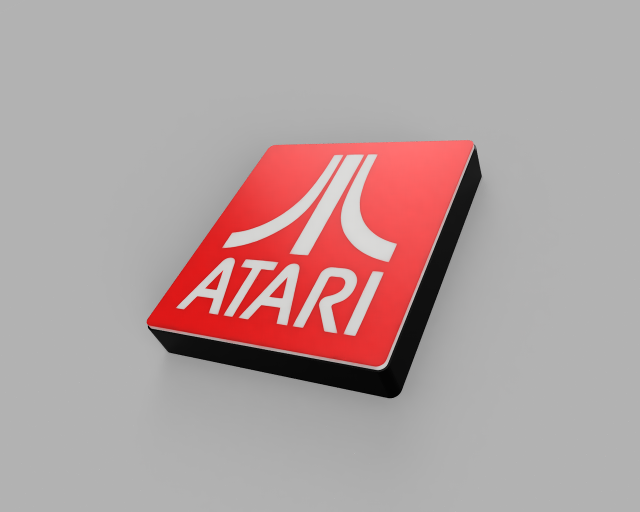 Atari Logo Lightbox - Led Lamp by Valda3D | Download free STL model ...