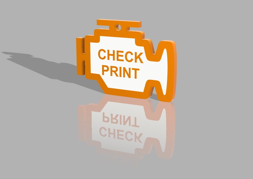 Check Print Keychain by Emergein3D | Download free STL model ...