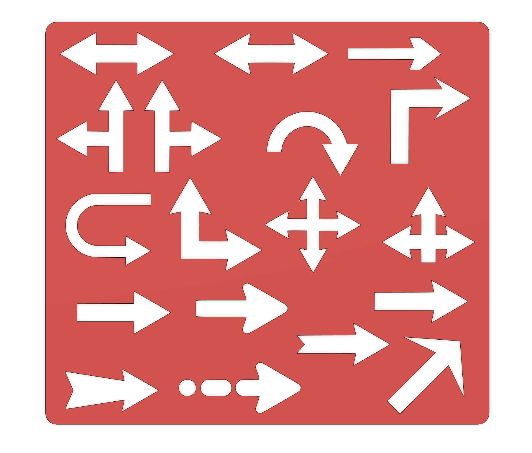Arrows Drawing Template (fusion360) by mosselini1 | Download free STL ...