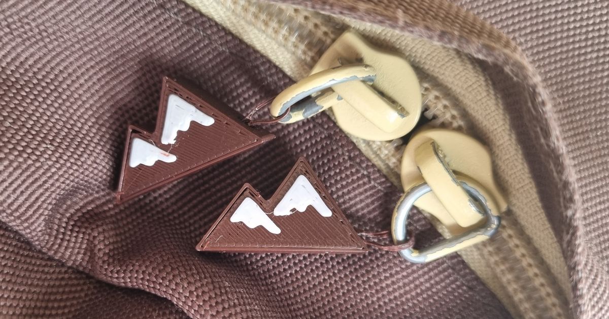 Mountain zipper tag by Pavol Simko | Download free STL model ...