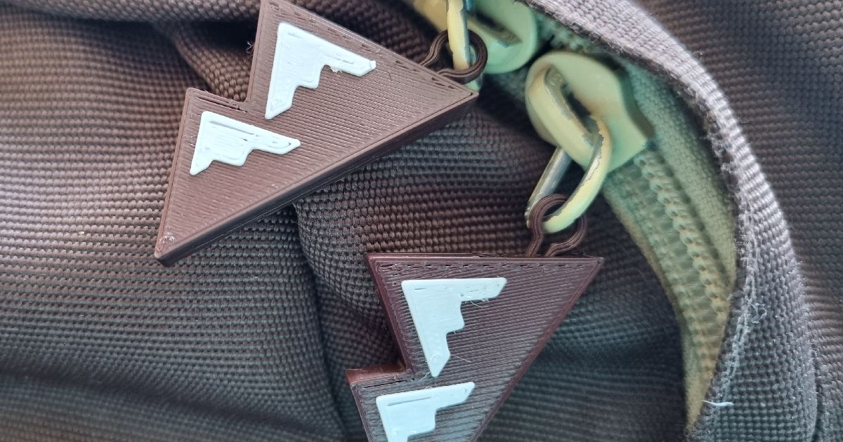 Mountain zipper tag by PrintS | Download free STL model | Printables.com