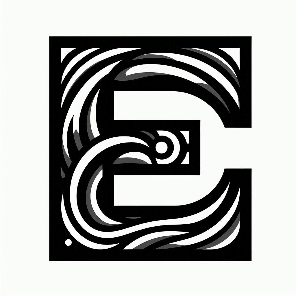 Stencil: Letter E (version 3) by Nina Máčová | Download free STL model ...