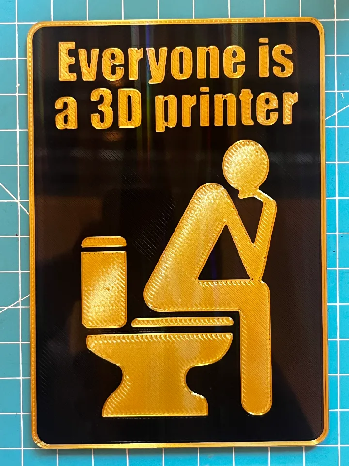 Everyone is a 3D printer Sign MMU (Multi Color) by INVESTEGATE | Download free STL model ...