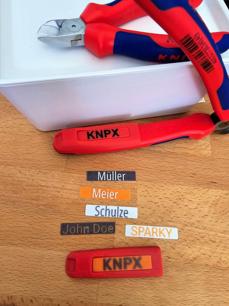 Customizable label for "Knipextend" Pliers by Knipex by 3DJupp ...