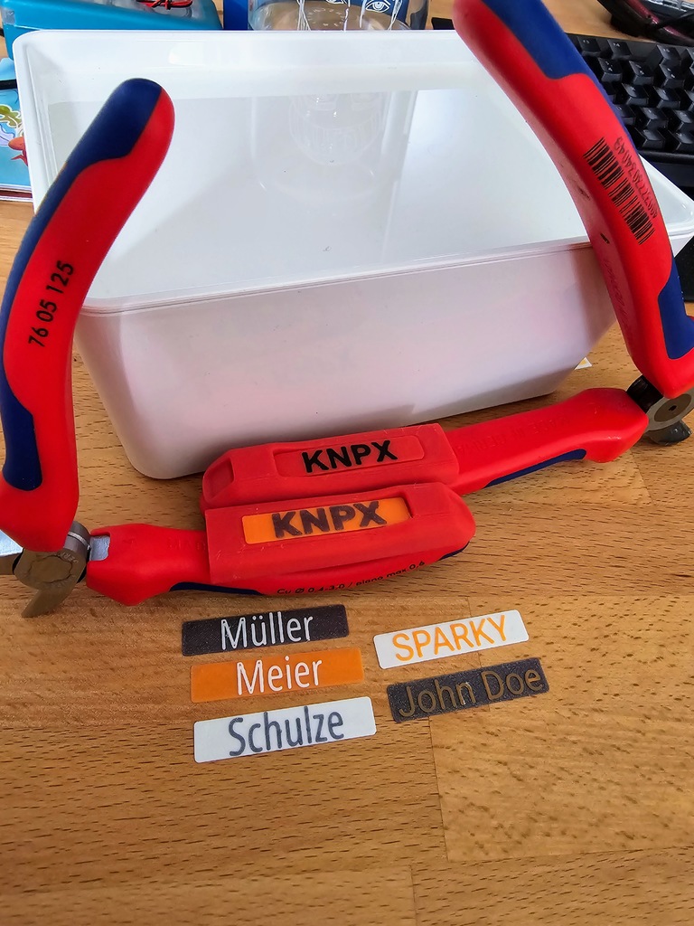 Customizable label for "Knipextend" Pliers by Knipex by 3DJupp ...