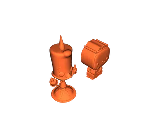 Funko Lumière and Cogsworth (Beauty and the Beast) by 3DVISION ...