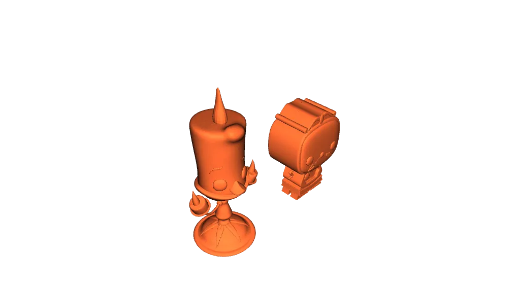 Funko Lumière and Cogsworth (Beauty and the Beast) by 3DVISION ...