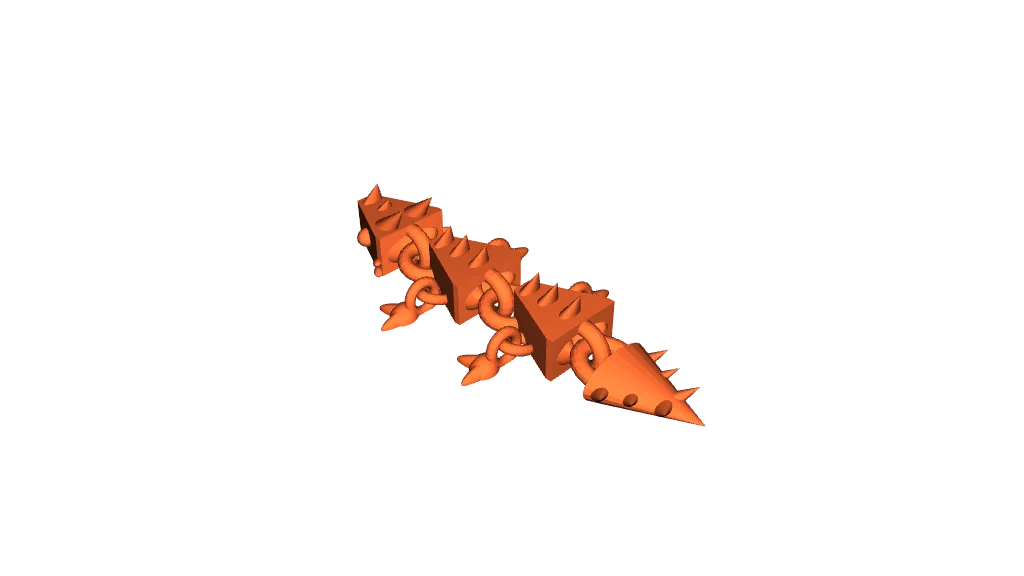 articulated dragon (spikey) by Midnight | Download free STL model ...