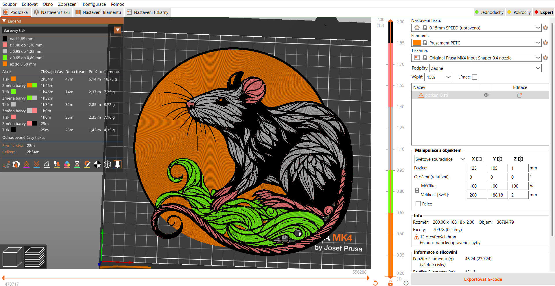 Rat (four and five colours) by Nina Máčová | Download free STL model ...