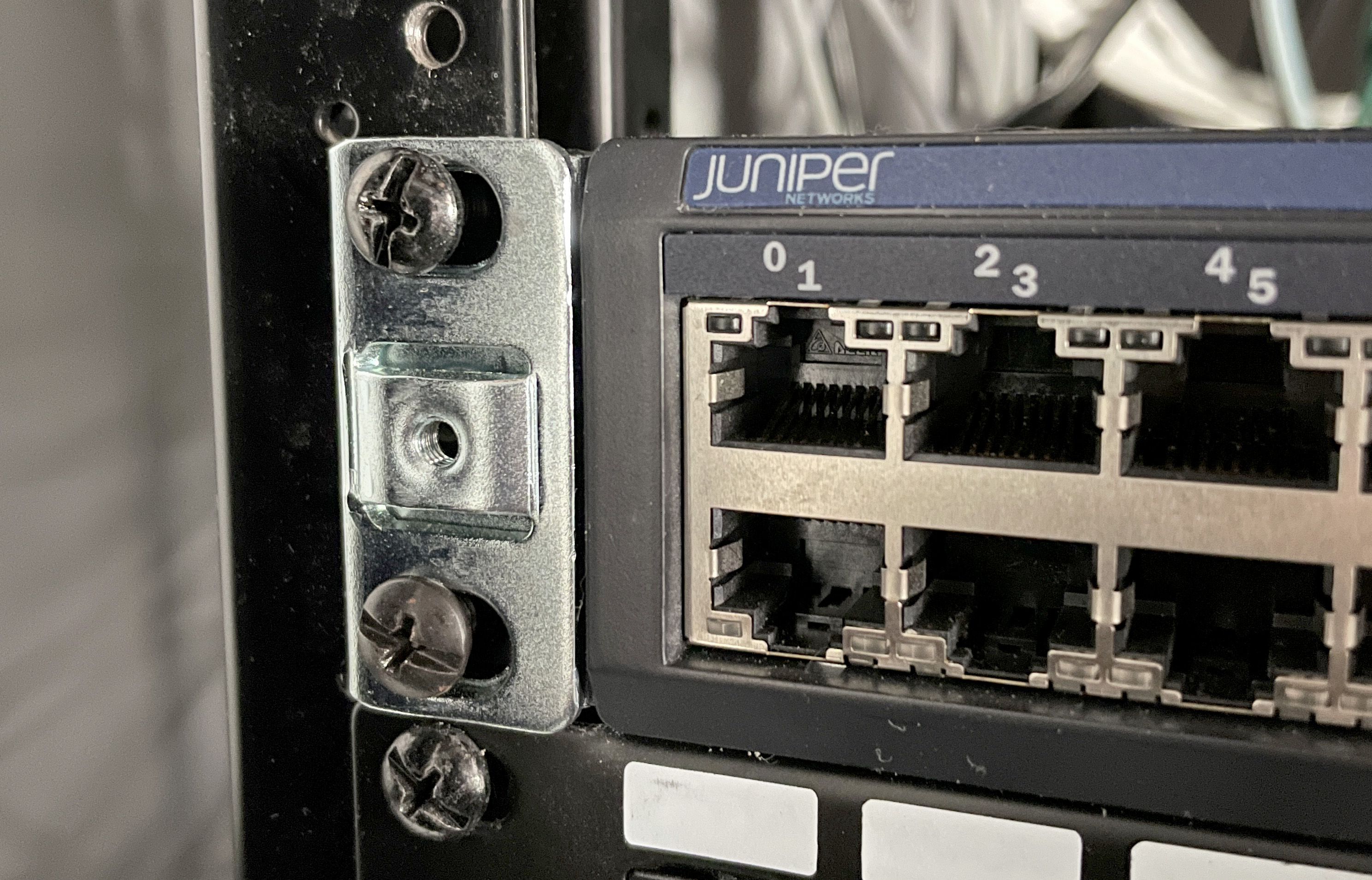 Juniper rack device ear bracket cover plate (also Cisco) by Dennis M ...