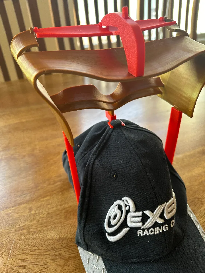 F1 Rear wing for a Cap by crash135247 | Download free STL model ...