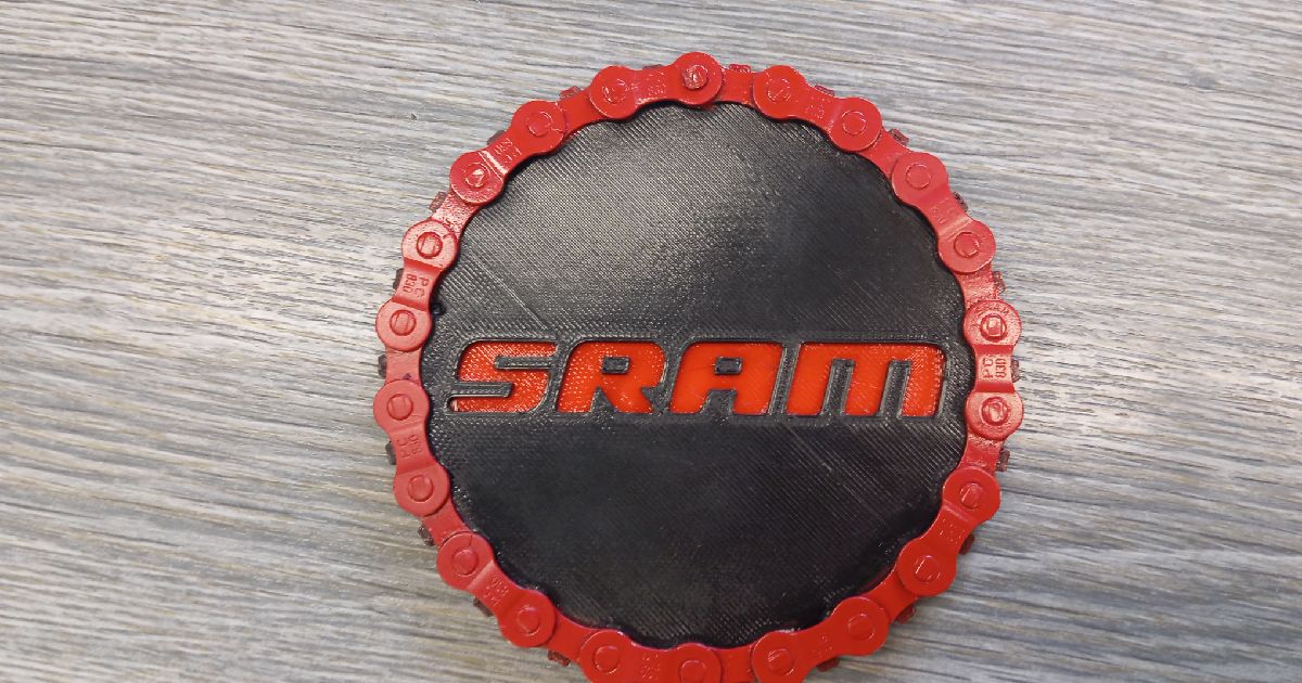 sram chain coaster by Matěj Zezula | Download free STL model ...