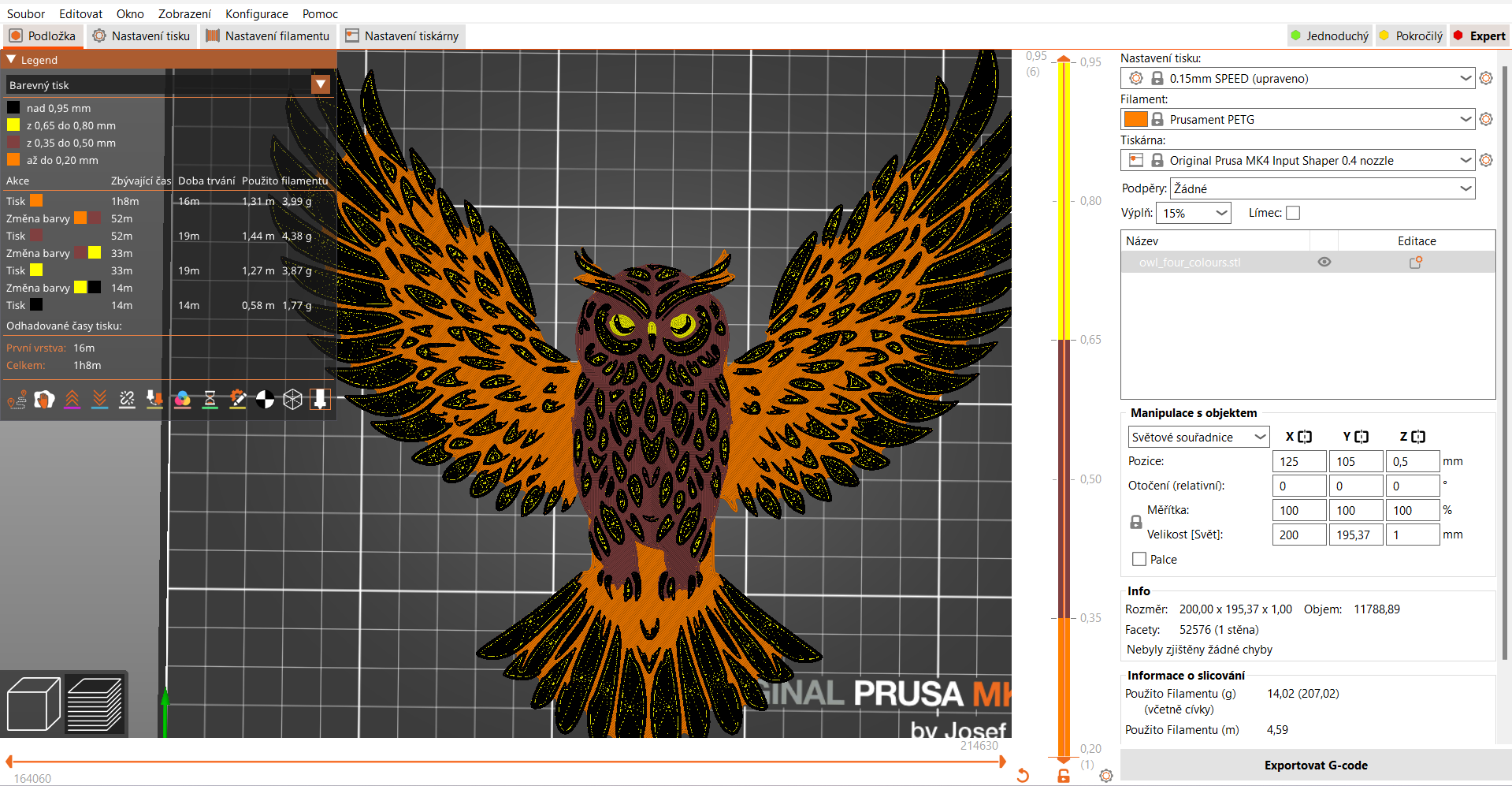 Owl (four colours) by Nina Máčová | Download free STL model ...