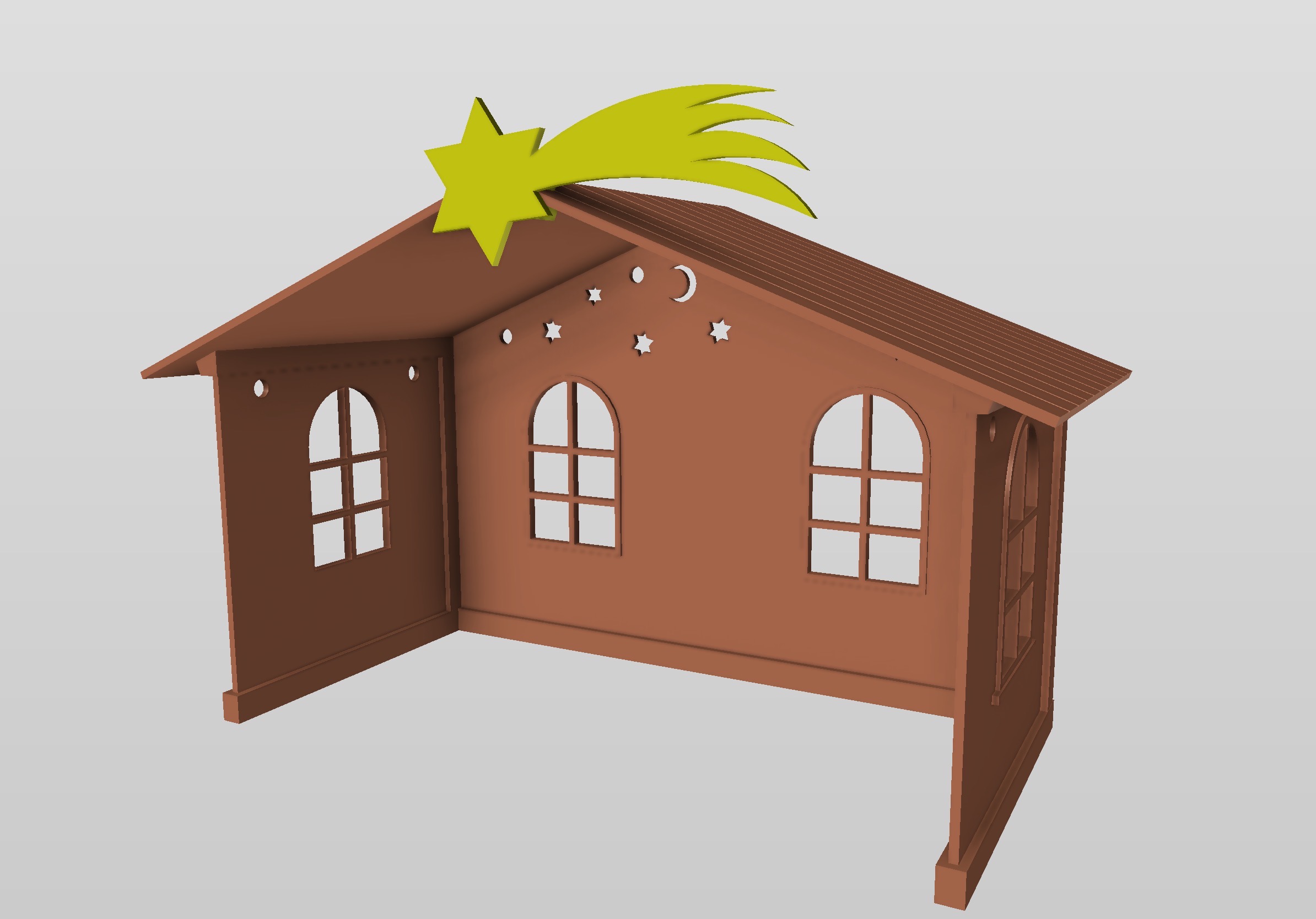 Folding house for nativity scene by Dušan | Download free STL model ...