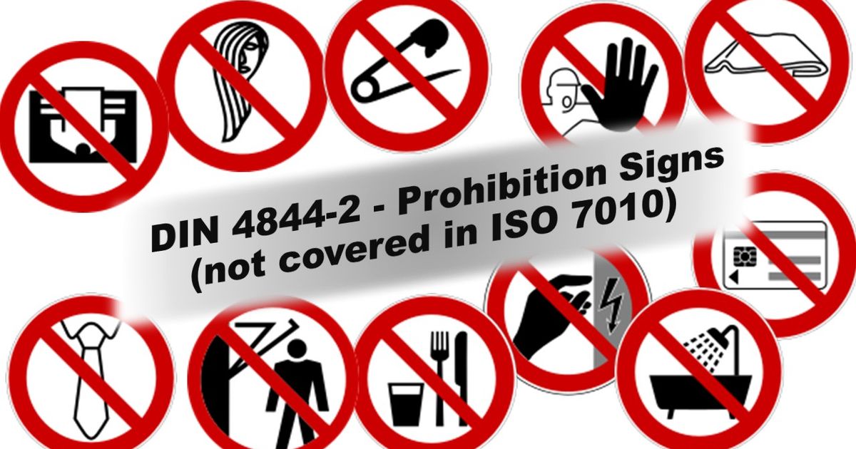 DIN 4844-2 Prohibition Signs (not covered in ISO 7010) by Drunken ...