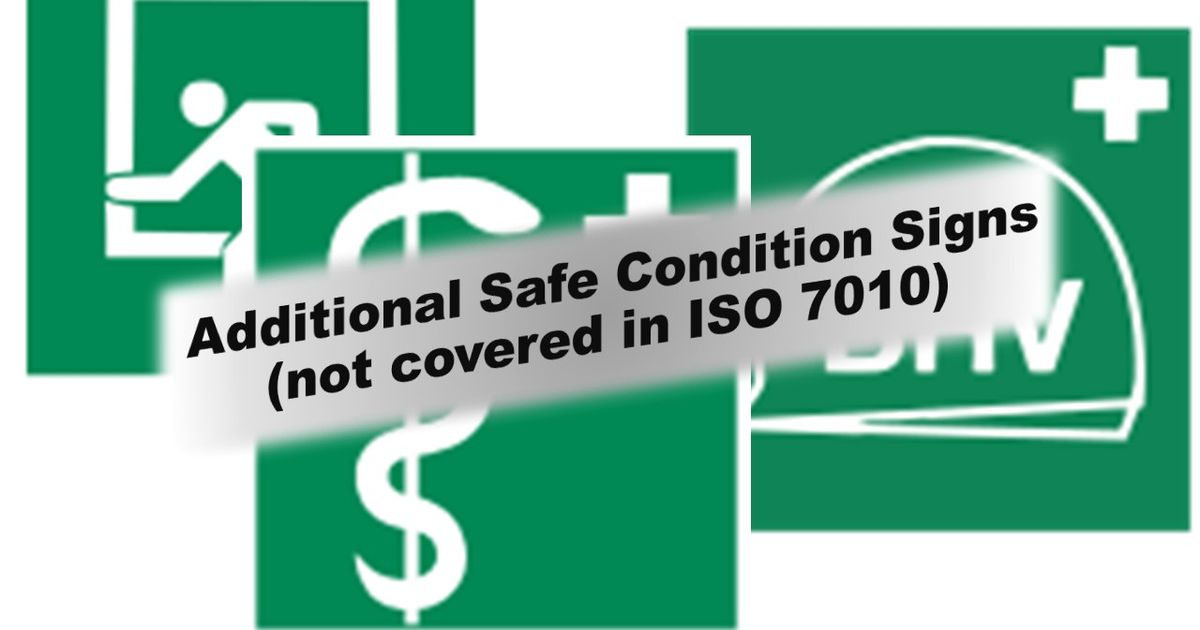 DIN 4844-2 & NEN 3010 Safe Condition Signs (not covered in ISO 7010) by ...
