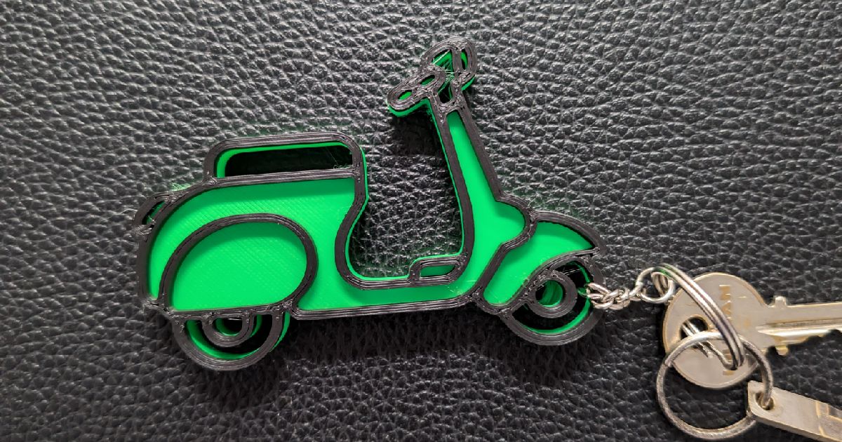 Moped Keychain by WildCanadian | Download free STL model | Printables.com